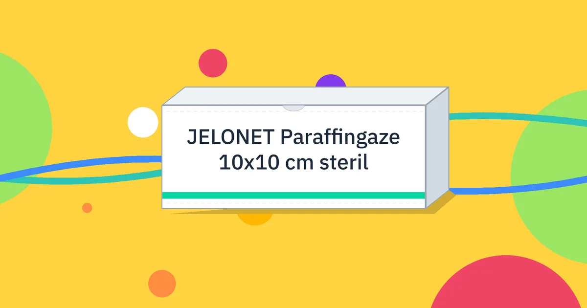 Symbolbild: Packung mit der Aufschrift JELONET Paraffingaze 10x10 cm steril (PZN 19510318) – Verfügbarkeit und Bezug in Apotheken in Frankfurt am Main