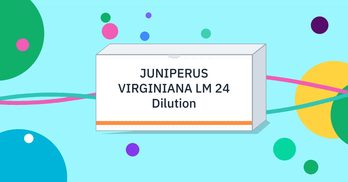 Symbolbild: Packung mit der Aufschrift JUNIPERUS VIRGINIANA LM 24 Dilution (PZN 13565258) – Verfügbarkeit und Bezug in Apotheken in Frankfurt am Main
