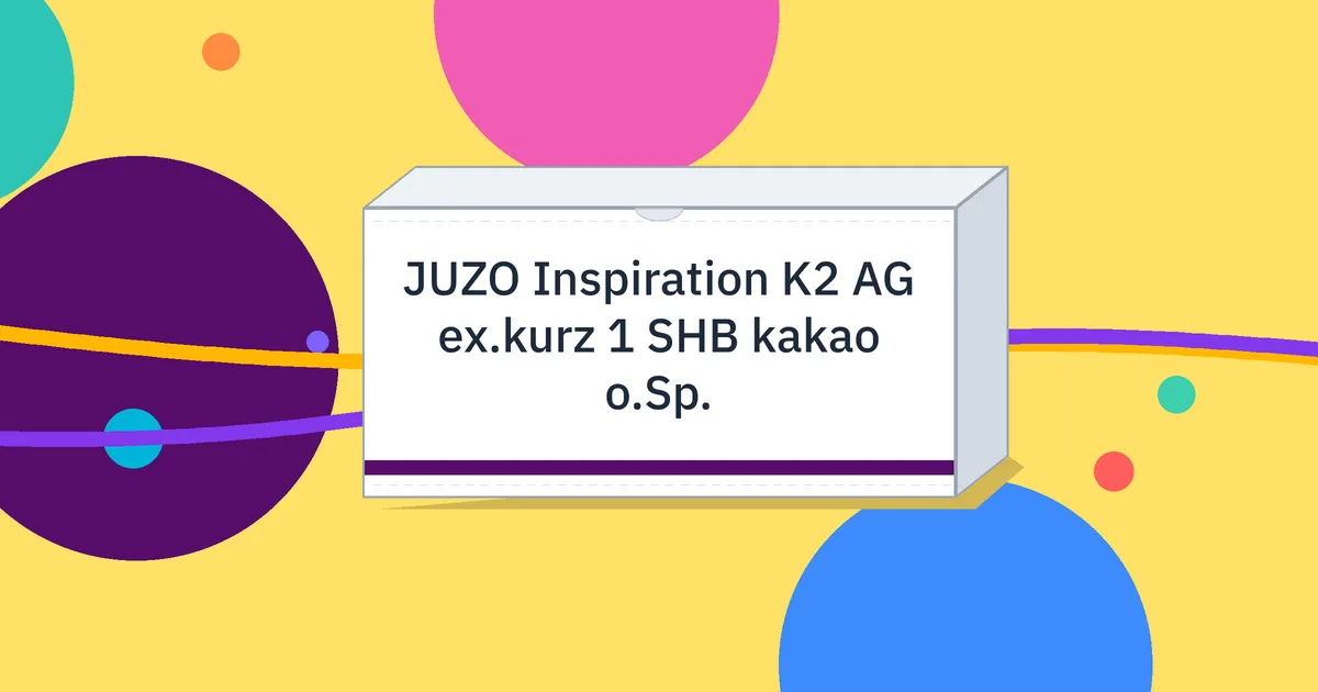 Symbolbild: Packung mit der Aufschrift JUZO Inspiration K2 AG ex.kurz 1 SHB kakao o.Sp. (PZN 14950952) – Verfügbarkeit und Bezug in Apotheken in Frankfurt am Main