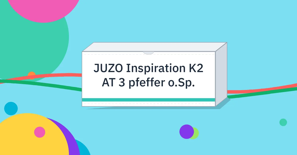 Symbolbild: Packung mit der Aufschrift JUZO Inspiration K2 AT 3 pfeffer o.Sp. (PZN 14926445) – Verfügbarkeit und Bezug in Apotheken in Frankfurt am Main