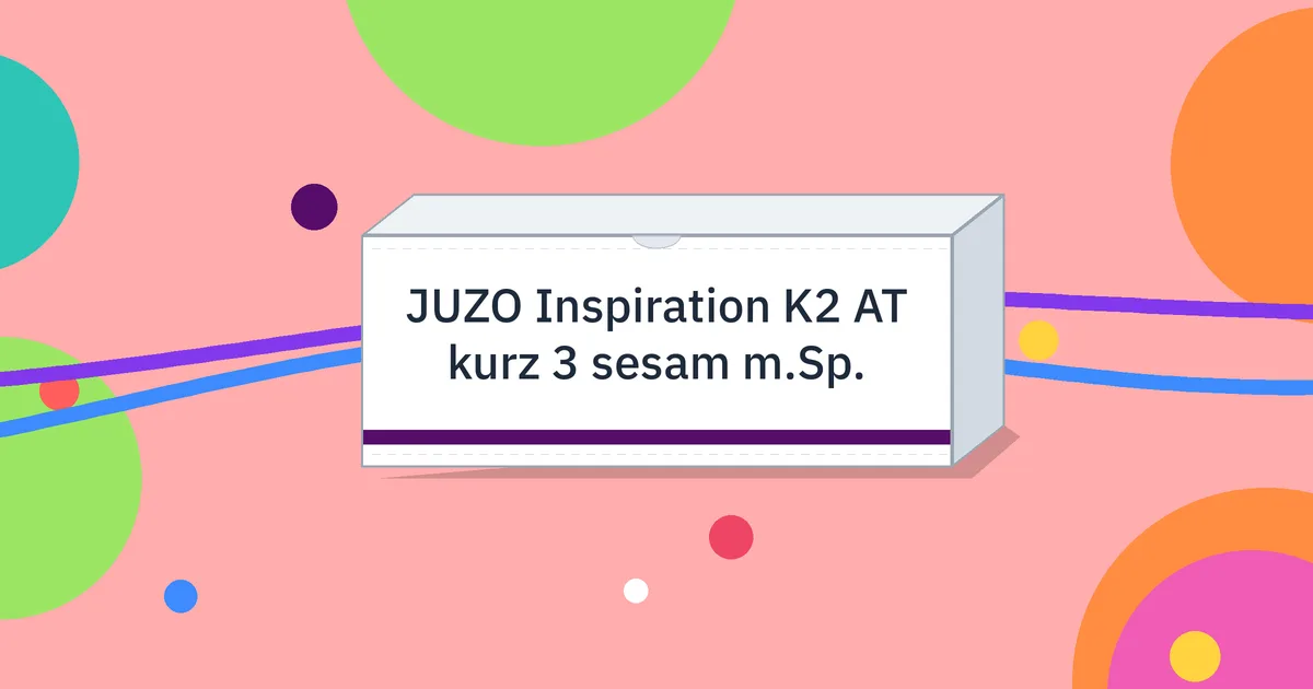 Symbolbild: Packung mit der Aufschrift JUZO Inspiration K2 AT kurz 3 sesam m.Sp. (PZN 14931156) – Verfügbarkeit und Bezug in Apotheken in Frankfurt am Main