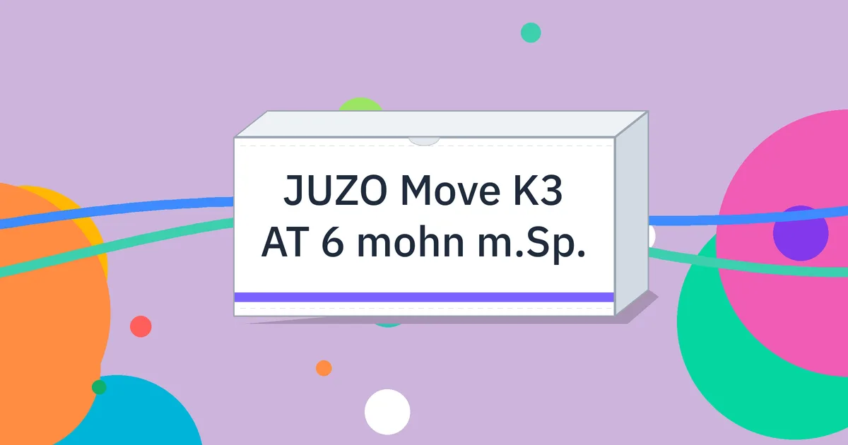 Symbolbild: Packung mit der Aufschrift JUZO Move K3 AT 6 mohn m.Sp. (PZN 20677182) – Verfügbarkeit und Bezug in Apotheken in Frankfurt am Main