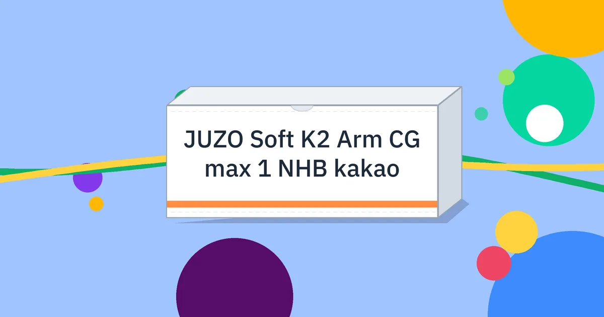 Symbolbild: Packung mit der Aufschrift JUZO Soft K2 Arm CG max 1 NHB kakao (PZN 15512912) – Verfügbarkeit und Bezug in Apotheken in Frankfurt am Main