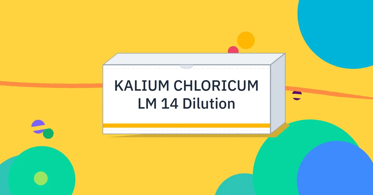 Symbolbild: Packung mit der Aufschrift KALIUM CHLORICUM LM 14 Dilution (PZN 12918766) – Verfügbarkeit und Bezug in Apotheken in Frankfurt am Main