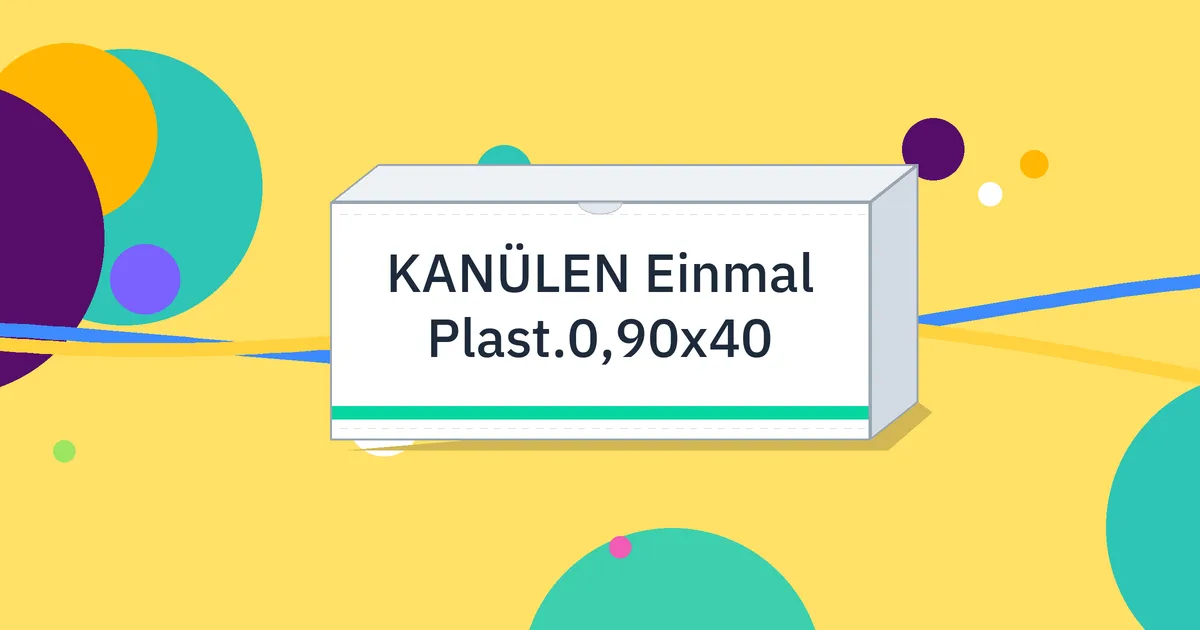 Symbolbild: Packung mit der Aufschrift KANÜLEN Einmal Plast.0,90x40 (PZN 01728933) – Verfügbarkeit und Bezug in Apotheken in Frankfurt am Main