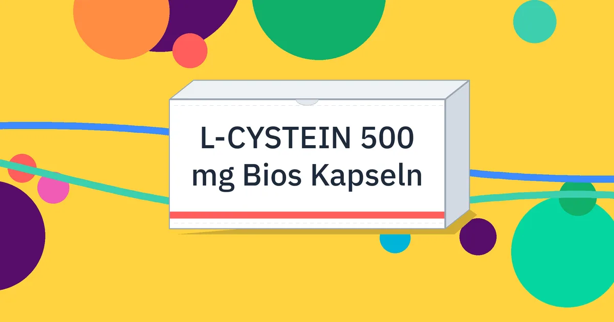 Symbolbild: Packung mit der Aufschrift L-CYSTEIN 500 mg Bios Kapseln (PZN 04787988) – Verfügbarkeit und Bezug in Apotheken in Frankfurt am Main