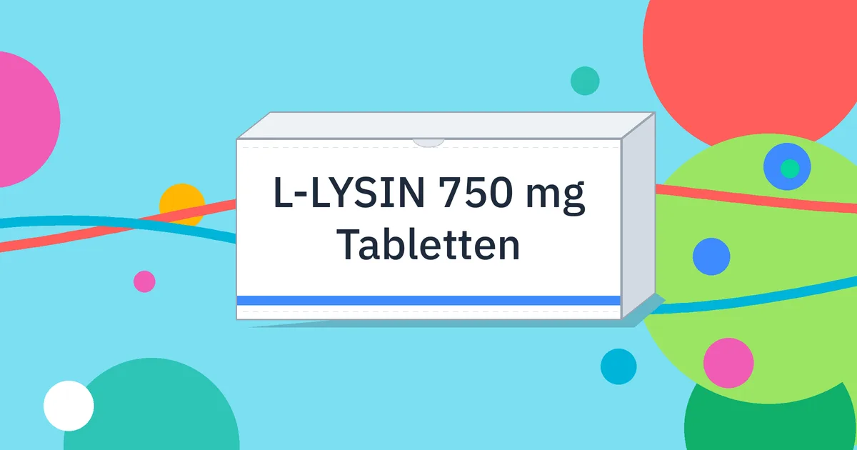 Symbolbild: Packung mit der Aufschrift L-LYSIN 750 mg Tabletten (PZN 10326139) – Verfügbarkeit und Bezug in Apotheken in Frankfurt am Main