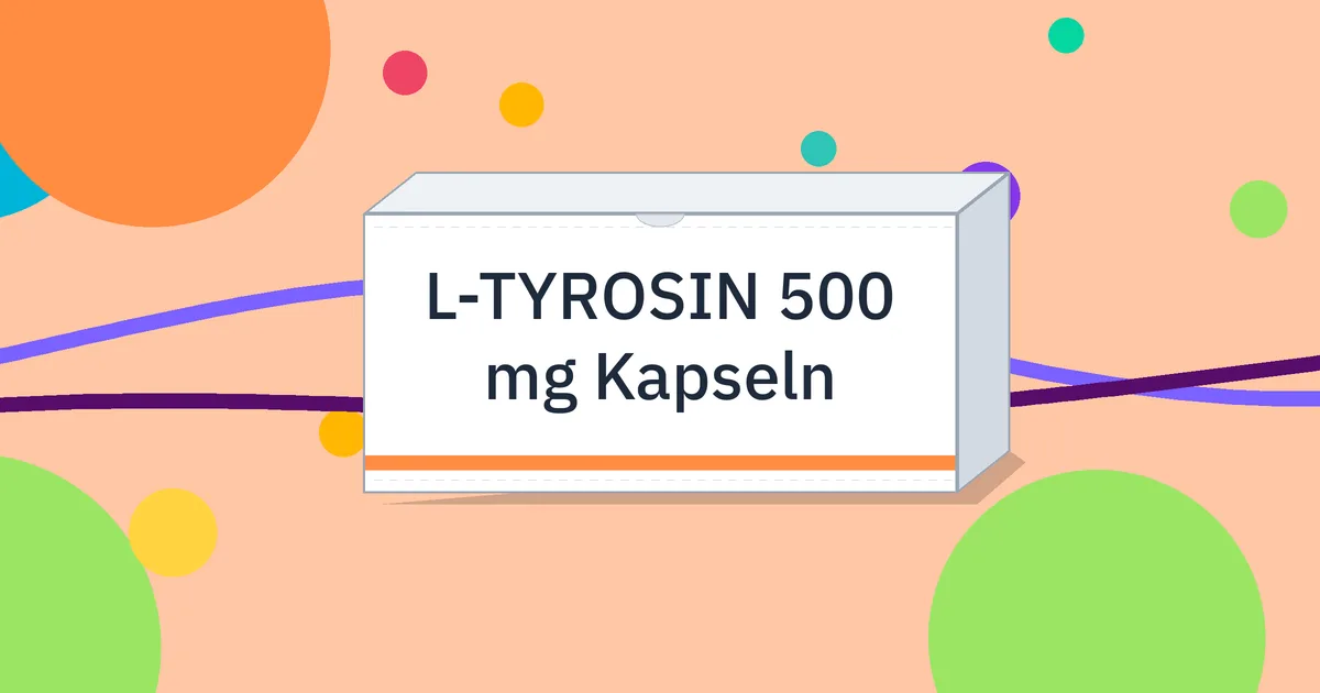 Symbolbild: Packung mit der Aufschrift L-TYROSIN 500 mg Kapseln (PZN 17147919) – Verfügbarkeit und Bezug in Apotheken in Frankfurt am Main