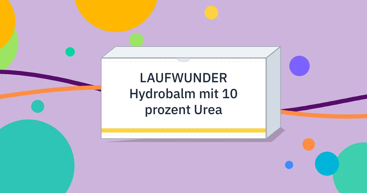 Symbolbild: Packung mit der Aufschrift LAUFWUNDER Hydrobalm mit 10 prozent Urea (PZN 01085091) – Verfügbarkeit und Bezug in Apotheken in Frankfurt am Main
