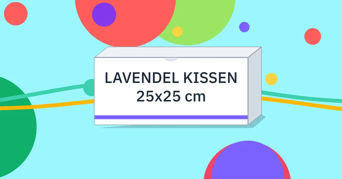 Symbolbild: Packung mit der Aufschrift LAVENDEL KISSEN 25x25 cm (PZN 07479394) – Verfügbarkeit und Bezug in Apotheken in Frankfurt am Main