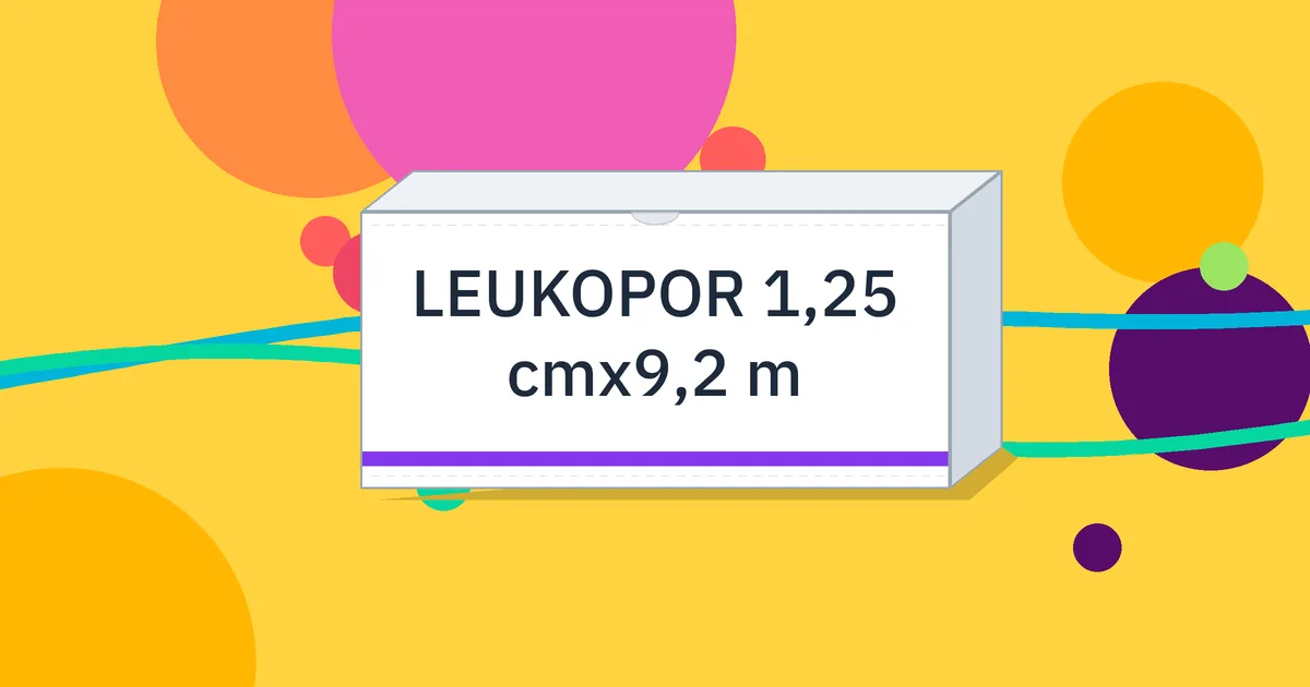 Symbolbild: Packung mit der Aufschrift LEUKOPOR 1,25 cmx9,2 m (PZN 20055581) – Verfügbarkeit und Bezug in Apotheken in Frankfurt am Main