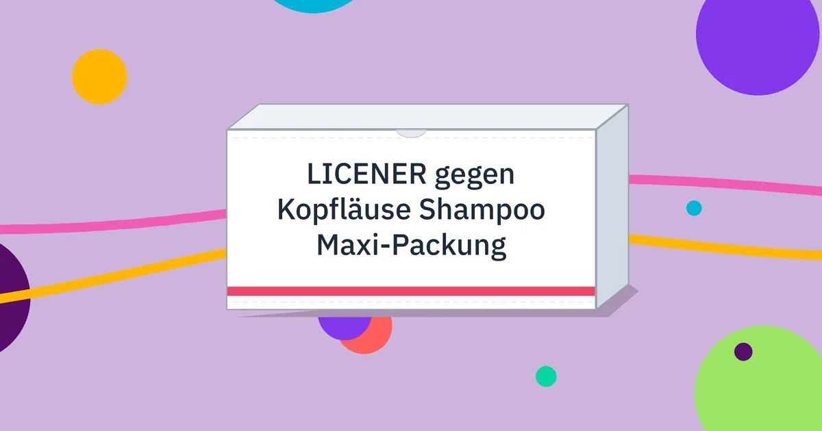 Symbolbild: Packung mit der Aufschrift LICENER gegen Kopfläuse Shampoo Maxi-Packung (PZN 14275249) – Verfügbarkeit und Bezug in Apotheken in Frankfurt am Main