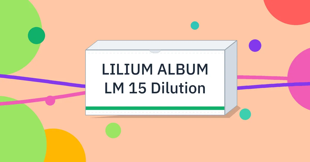 Symbolbild: Packung mit der Aufschrift LILIUM ALBUM LM 15 Dilution (PZN 12930690) – Verfügbarkeit und Bezug in Apotheken in Frankfurt am Main