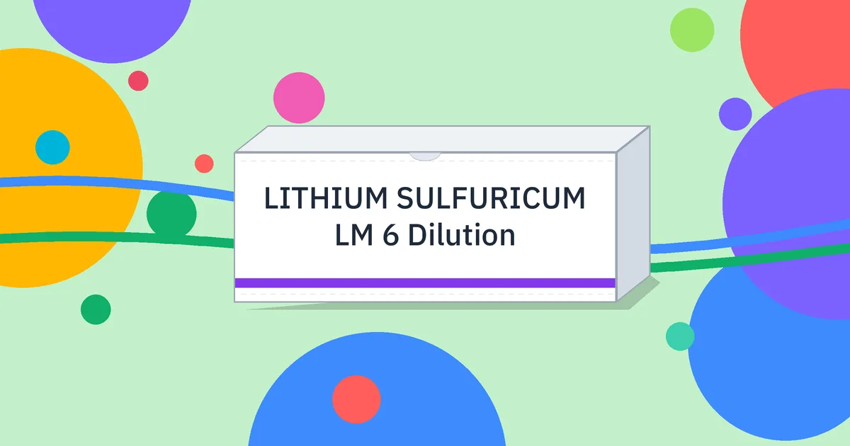 Symbolbild: Packung mit der Aufschrift LITHIUM SULFURICUM LM 6 Dilution (PZN 12932878) – Verfügbarkeit und Bezug in Apotheken in Frankfurt am Main