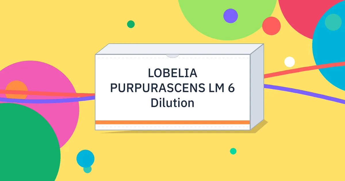 Symbolbild: Packung mit der Aufschrift LOBELIA PURPURASCENS LM 6 Dilution (PZN 13534246) – Verfügbarkeit und Bezug in Apotheken in Frankfurt am Main