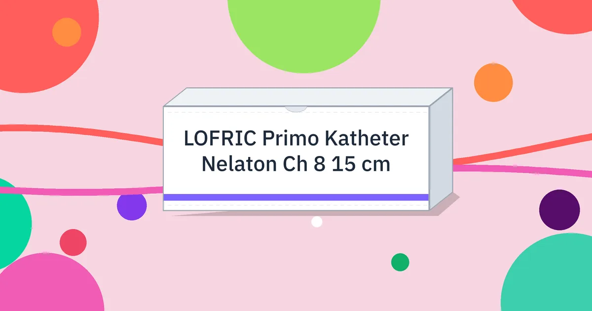 Symbolbild: Packung mit der Aufschrift LOFRIC Primo Katheter Nelaton Ch 8 15 cm (PZN 16672121) – Verfügbarkeit und Bezug in Apotheken in Frankfurt am Main