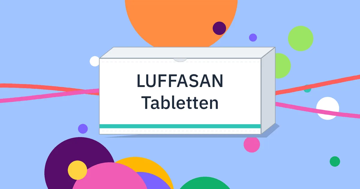 Symbolbild: Packung mit der Aufschrift LUFFASAN Tabletten (PZN 01581559) – Verfügbarkeit und Bezug in Apotheken in Frankfurt am Main
