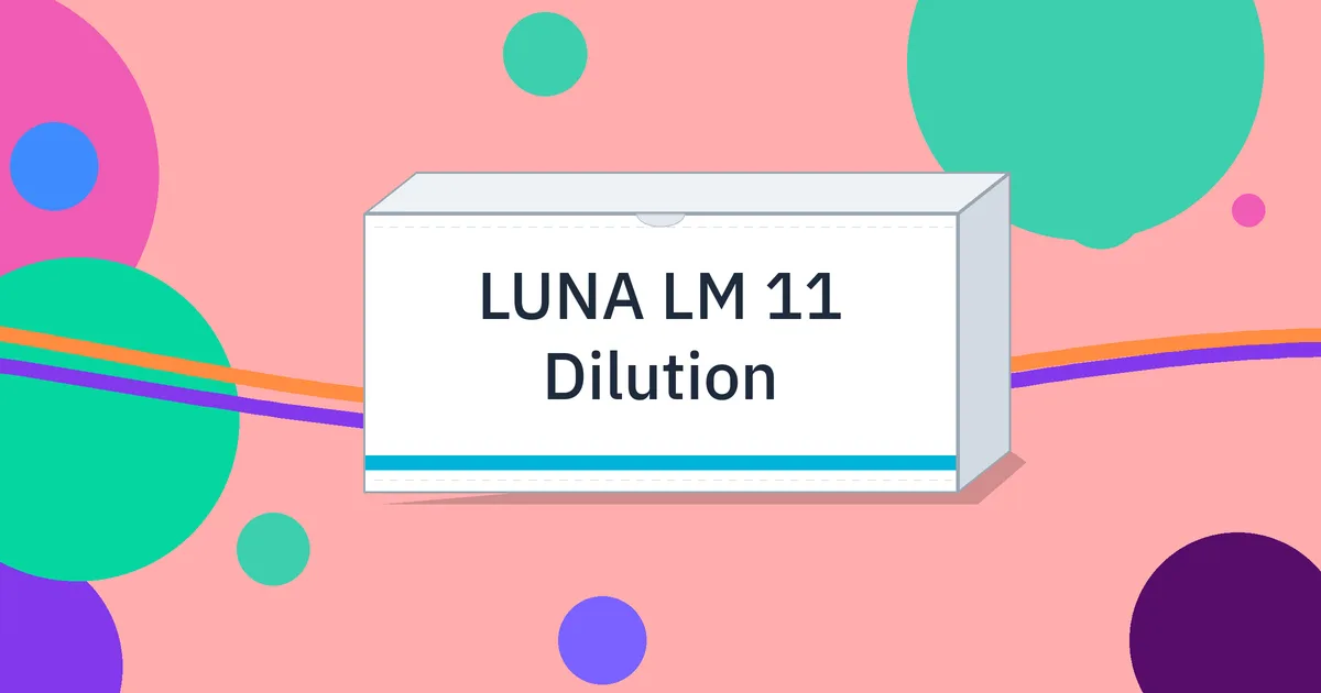 Symbolbild: Packung mit der Aufschrift LUNA LM 11 Dilution (PZN 12933872) – Verfügbarkeit und Bezug in Apotheken in Frankfurt am Main