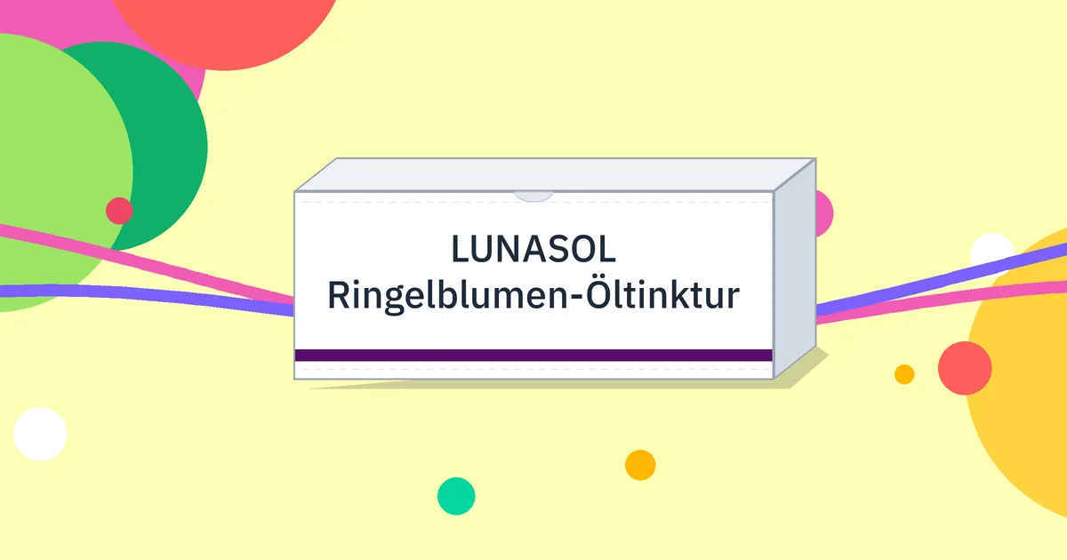 Symbolbild: Packung mit der Aufschrift LUNASOL Ringelblumen-Öltinktur (PZN 19755853) – Verfügbarkeit und Bezug in Apotheken in Frankfurt am Main