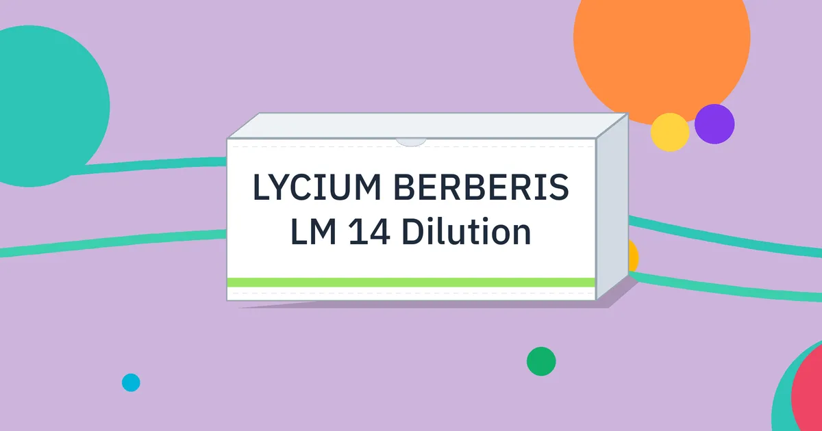 Symbolbild: Packung mit der Aufschrift LYCIUM BERBERIS LM 14 Dilution (PZN 13537115) – Verfügbarkeit und Bezug in Apotheken in Frankfurt am Main