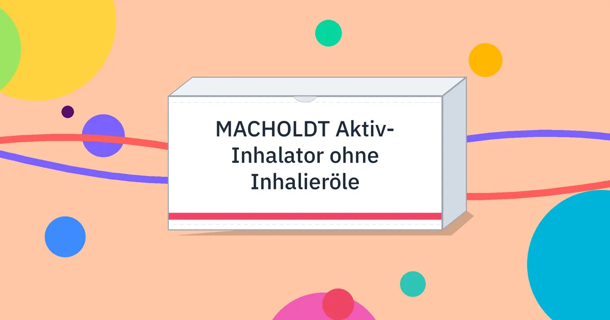 Symbolbild: Packung mit der Aufschrift MACHOLDT Aktiv-Inhalator ohne Inhalieröle (PZN 19927455) – Verfügbarkeit und Bezug in Apotheken in Frankfurt am Main
