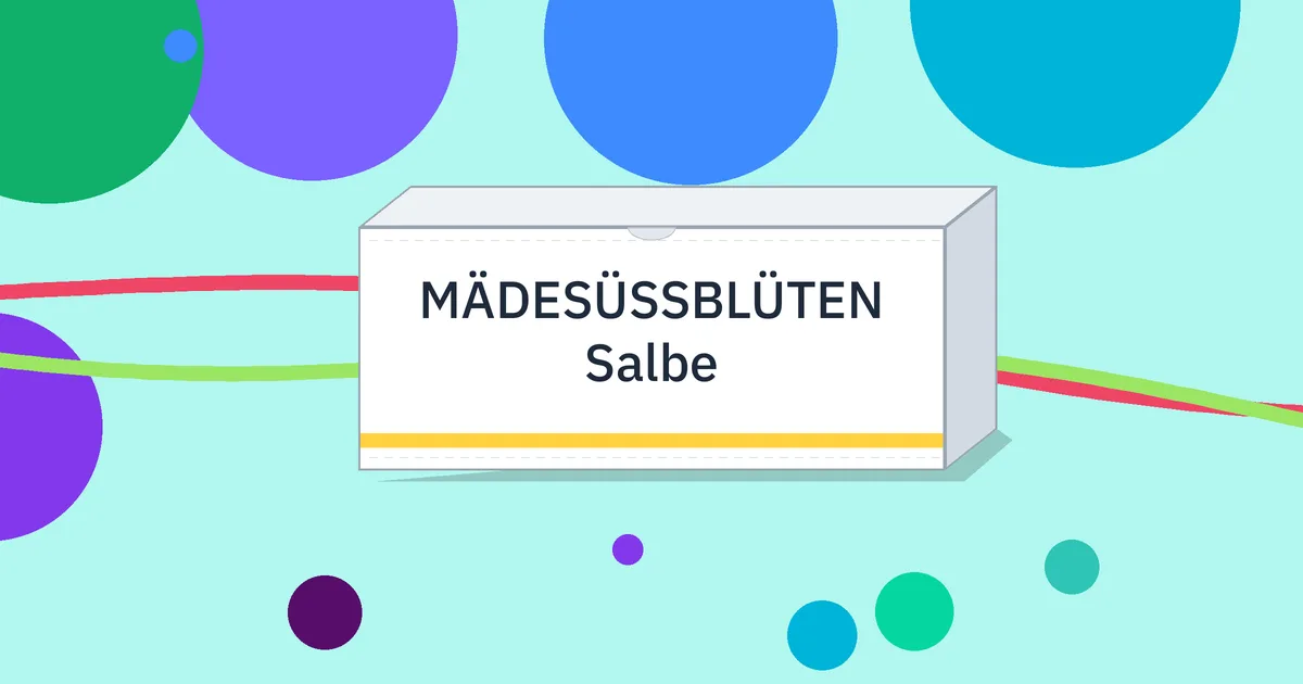 Symbolbild: Packung mit der Aufschrift MÄDESÜSSBLÜTEN Salbe (PZN 18008083) – Verfügbarkeit und Bezug in Apotheken in Frankfurt am Main