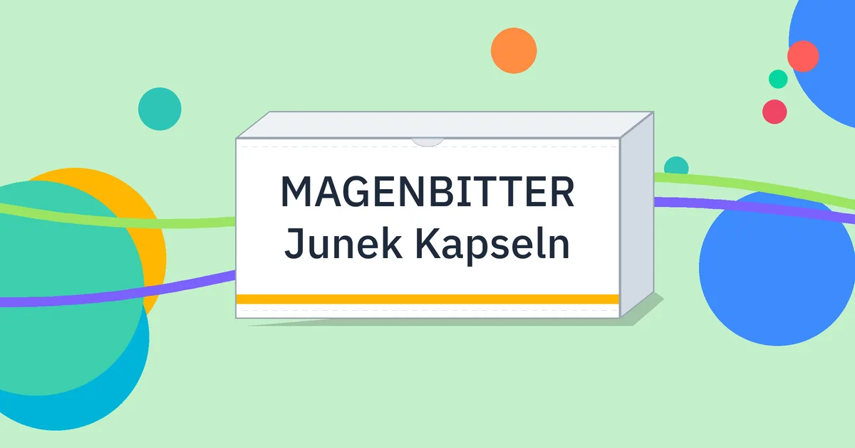 Symbolbild: Packung mit der Aufschrift MAGENBITTER Junek Kapseln (PZN 10052162) – Verfügbarkeit und Bezug in Apotheken in Frankfurt am Main