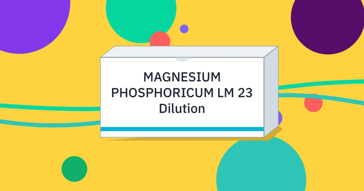 Symbolbild: Packung mit der Aufschrift MAGNESIUM PHOSPHORICUM LM 23 Dilution (PZN 12939337) – Verfügbarkeit und Bezug in Apotheken in Frankfurt am Main