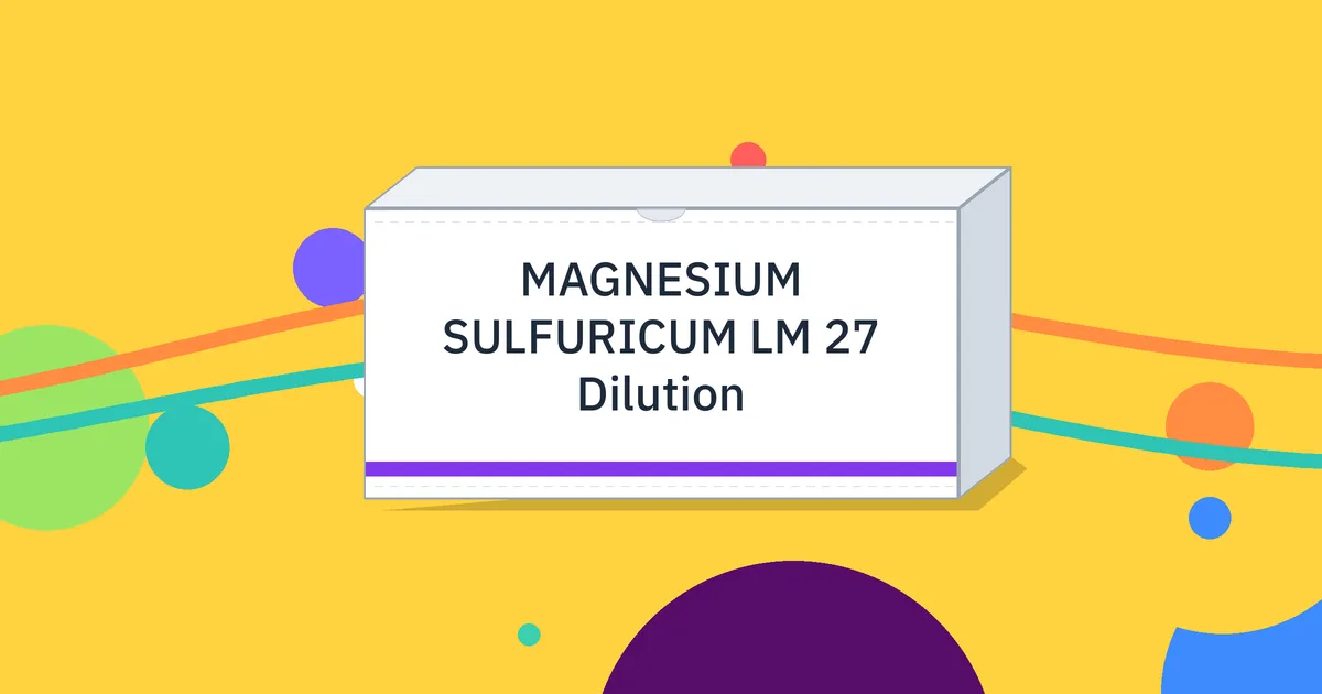 Symbolbild: Packung mit der Aufschrift MAGNESIUM SULFURICUM LM 27 Dilution (PZN 12940211) – Verfügbarkeit und Bezug in Apotheken in Frankfurt am Main