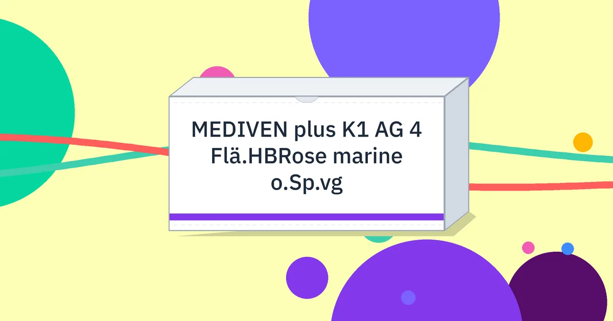 Symbolbild: Packung mit der Aufschrift MEDIVEN plus K1 AG 4 Flä.HBRose marine o.Sp.vg (PZN 15912882) – Verfügbarkeit und Bezug in Apotheken in Frankfurt am Main