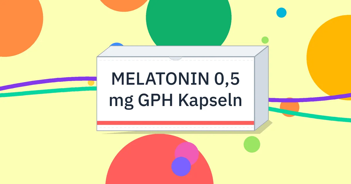 Symbolbild: Packung mit der Aufschrift MELATONIN 0,5 mg GPH Kapseln (PZN 09915617) – Verfügbarkeit und Bezug in Apotheken in Frankfurt am Main