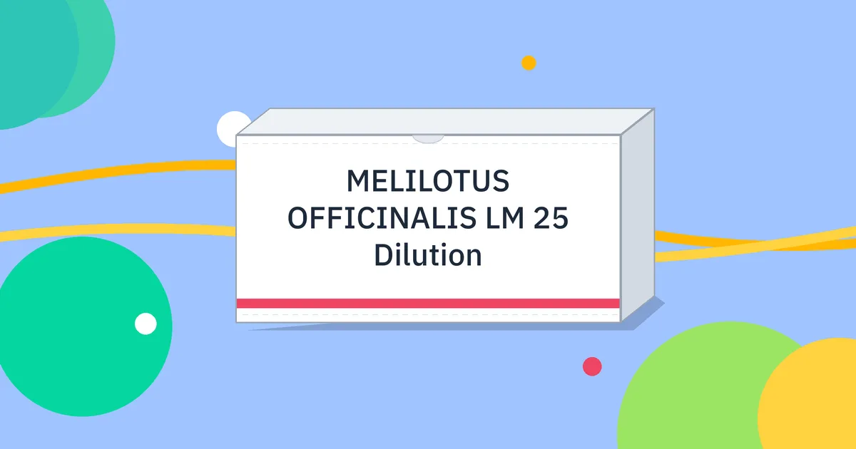 Symbolbild: Packung mit der Aufschrift MELILOTUS OFFICINALIS LM 25 Dilution (PZN 13603013) – Verfügbarkeit und Bezug in Apotheken in Frankfurt am Main