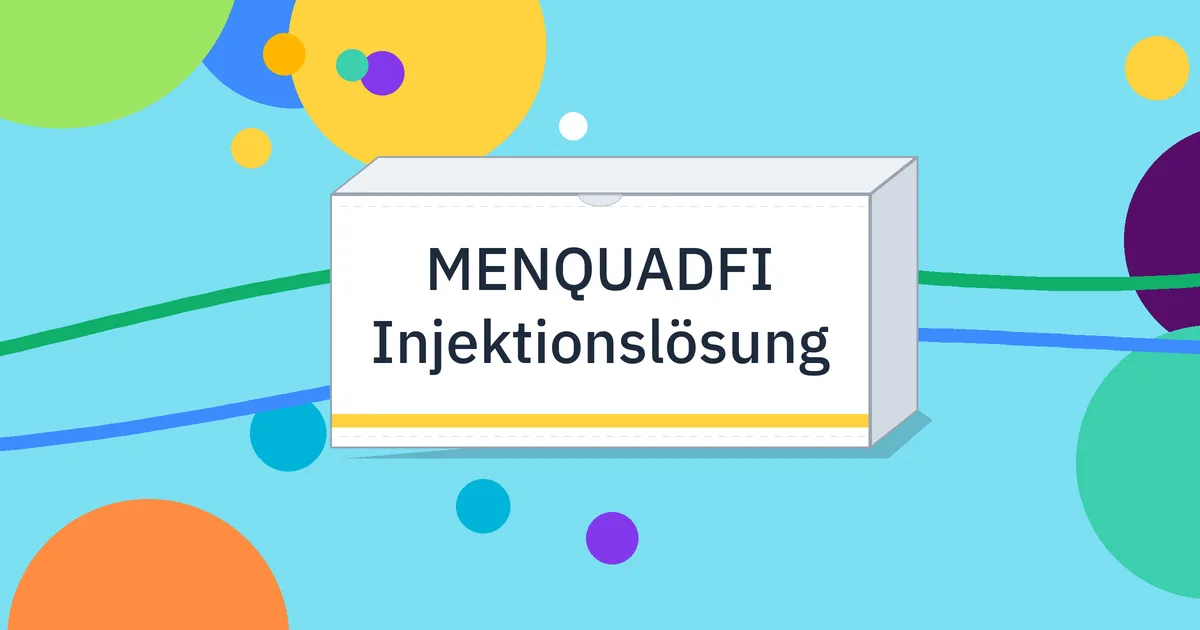 Symbolbild: Packung mit der Aufschrift MENQUADFI Injektionslösung (PZN 18771525) – Verfügbarkeit und Bezug in Apotheken in Frankfurt am Main