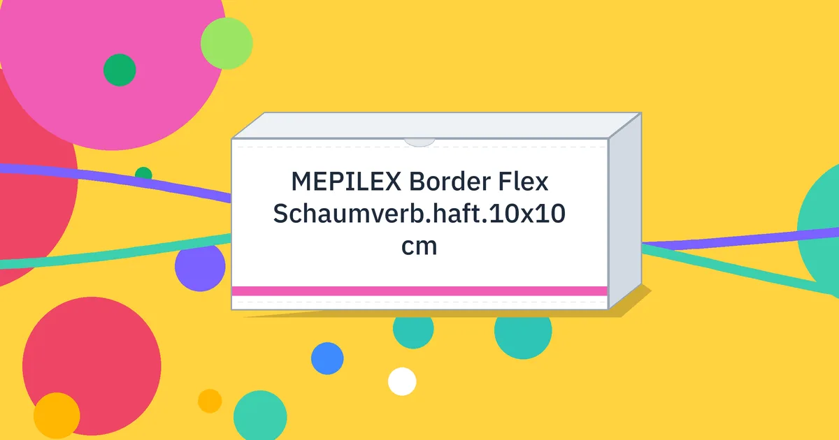 Symbolbild: Packung mit der Aufschrift MEPILEX Border Flex Schaumverb.haft.10x10 cm (PZN 17909269) – Verfügbarkeit und Bezug in Apotheken in Frankfurt am Main
