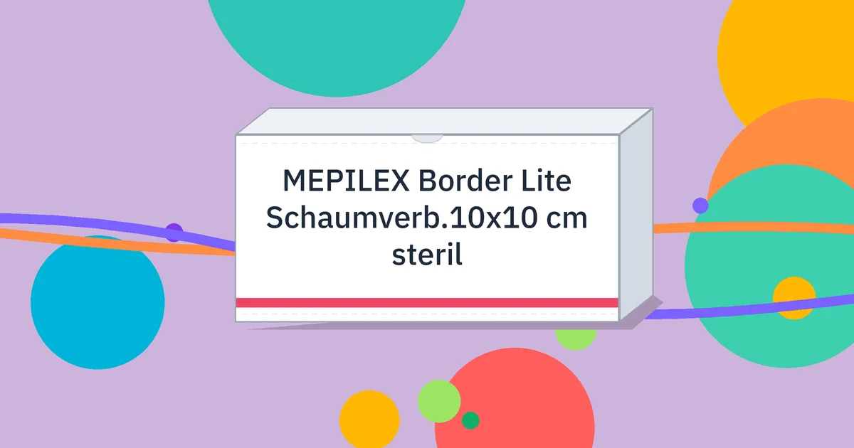 Symbolbild: Packung mit der Aufschrift MEPILEX Border Lite Schaumverb.10x10 cm steril (PZN 10112898) – Verfügbarkeit und Bezug in Apotheken in Frankfurt am Main
