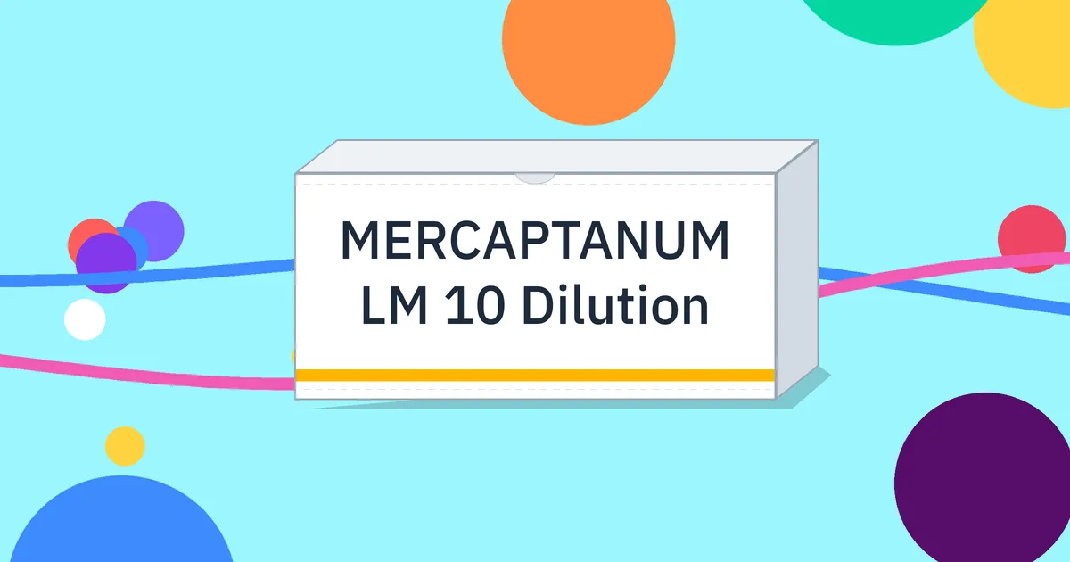Symbolbild: Packung mit der Aufschrift MERCAPTANUM LM 10 Dilution (PZN 13605584) – Verfügbarkeit und Bezug in Apotheken in Frankfurt am Main