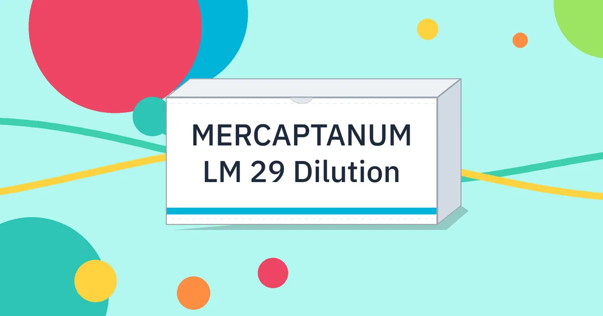 Symbolbild: Packung mit der Aufschrift MERCAPTANUM LM 29 Dilution (PZN 13605839) – Verfügbarkeit und Bezug in Apotheken in Frankfurt am Main