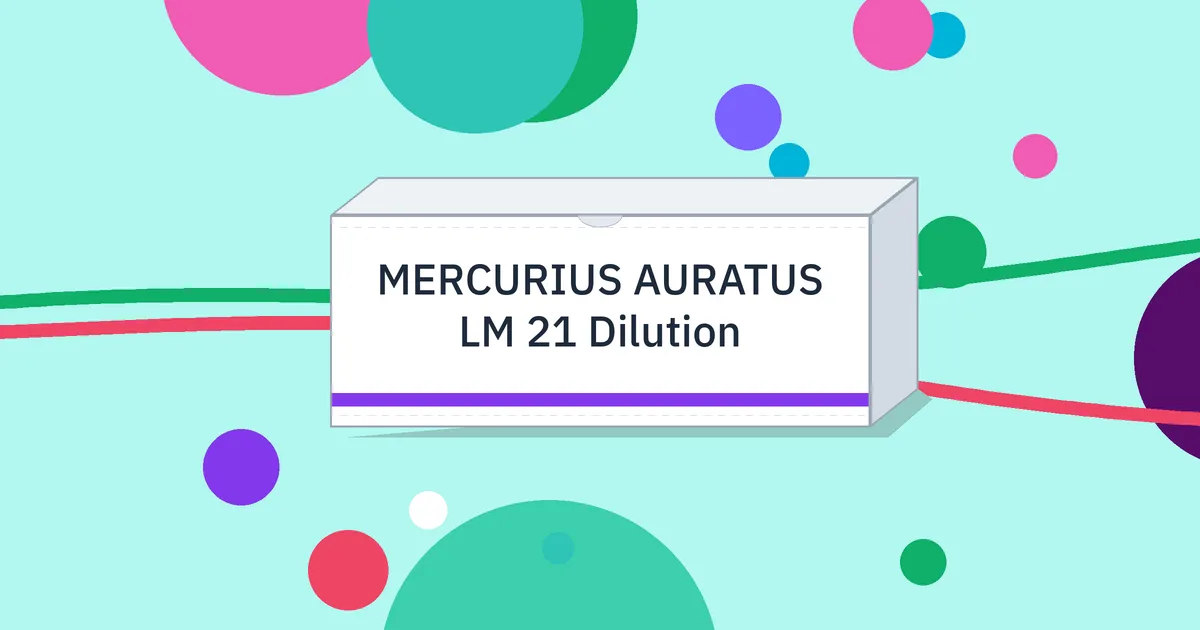 Symbolbild: Packung mit der Aufschrift MERCURIUS AURATUS LM 21 Dilution (PZN 12948336) – Verfügbarkeit und Bezug in Apotheken in Frankfurt am Main