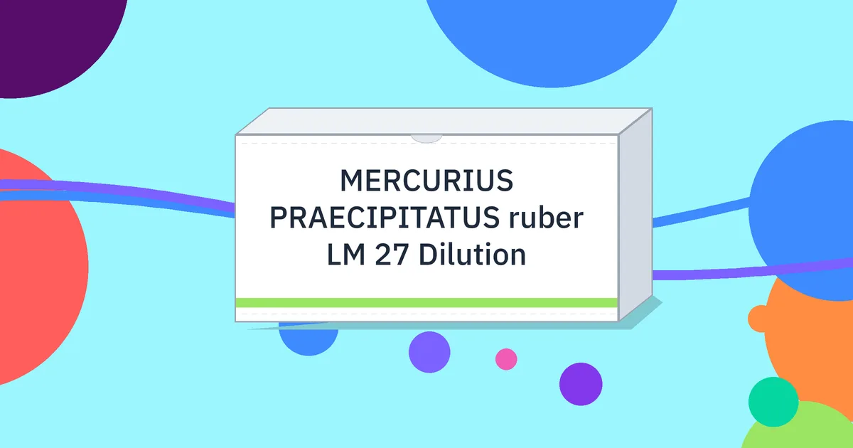 Symbolbild: Packung mit der Aufschrift MERCURIUS PRAECIPITATUS ruber LM 27 Dilution (PZN 12953337) – Verfügbarkeit und Bezug in Apotheken in Frankfurt am Main