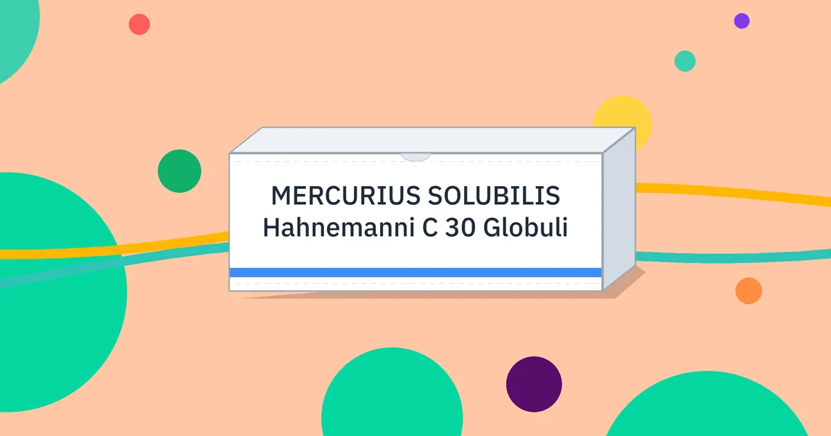 Symbolbild: Packung mit der Aufschrift MERCURIUS SOLUBILIS Hahnemanni C 30 Globuli (PZN 02890050) – Verfügbarkeit und Bezug in Apotheken in Frankfurt am Main