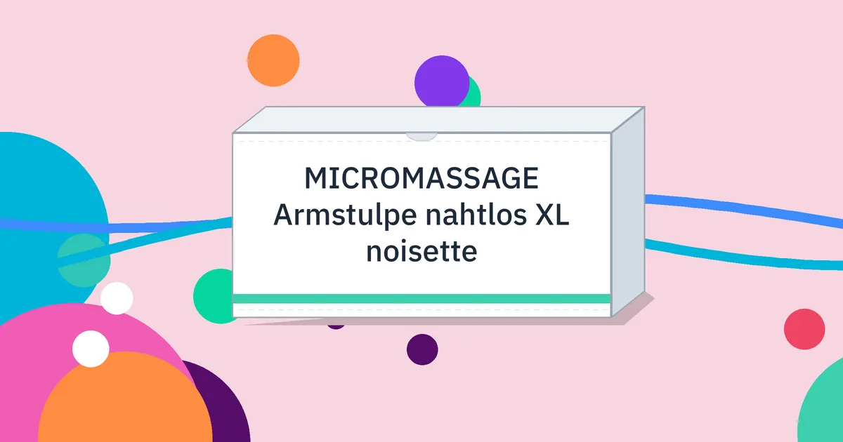 Symbolbild: Packung mit der Aufschrift MICROMASSAGE Armstulpe nahtlos XL noisette (PZN 16192941) – Verfügbarkeit und Bezug in Apotheken in Frankfurt am Main