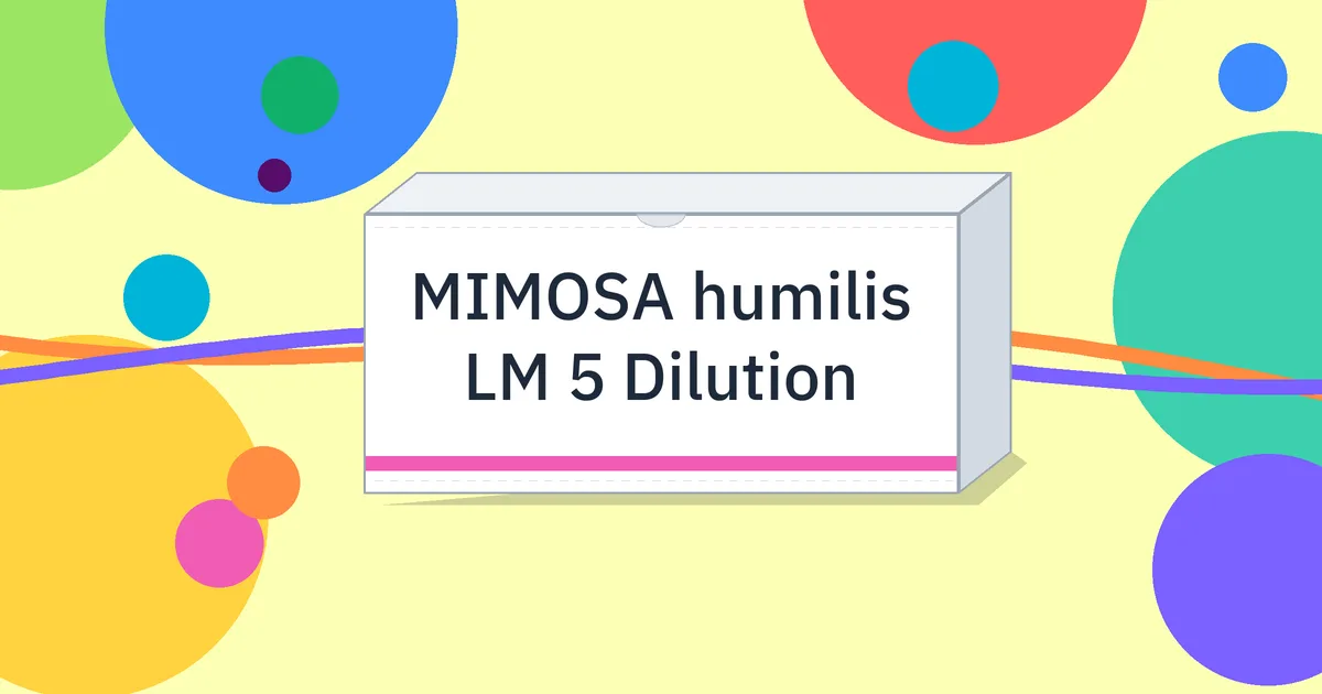 Symbolbild: Packung mit der Aufschrift MIMOSA humilis LM 5 Dilution (PZN 13608335) – Verfügbarkeit und Bezug in Apotheken in Frankfurt am Main