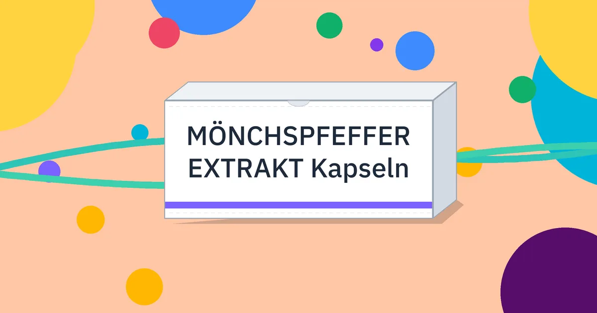 Symbolbild: Packung mit der Aufschrift MÖNCHSPFEFFER EXTRAKT Kapseln (PZN 17426559) – Verfügbarkeit und Bezug in Apotheken in Frankfurt am Main