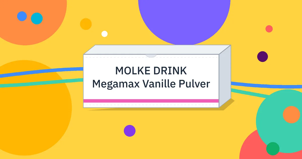 Symbolbild: Packung mit der Aufschrift MOLKE DRINK Megamax Vanille Pulver (PZN 08692256) – Verfügbarkeit und Bezug in Apotheken in Frankfurt am Main
