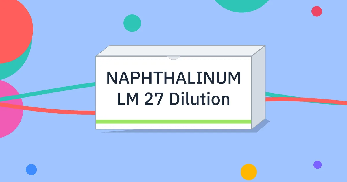 Symbolbild: Packung mit der Aufschrift NAPHTHALINUM LM 27 Dilution (PZN 12958636) – Verfügbarkeit und Bezug in Apotheken in Frankfurt am Main