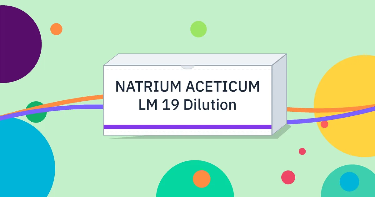 Symbolbild: Packung mit der Aufschrift NATRIUM ACETICUM LM 19 Dilution (PZN 12959015) – Verfügbarkeit und Bezug in Apotheken in Frankfurt am Main
