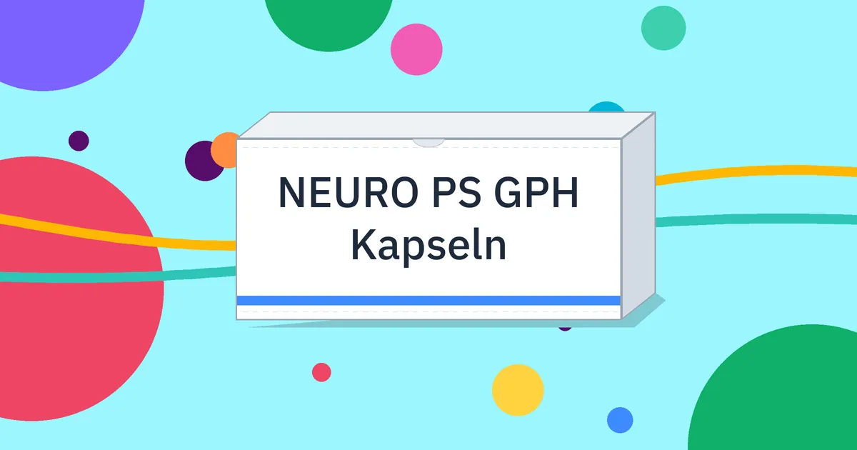 Symbolbild: Packung mit der Aufschrift NEURO PS GPH Kapseln (PZN 09323377) – Verfügbarkeit und Bezug in Apotheken in Frankfurt am Main