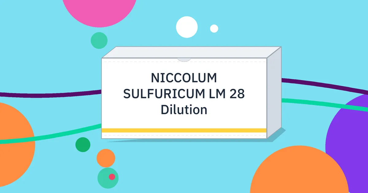 Symbolbild: Packung mit der Aufschrift NICCOLUM SULFURICUM LM 28 Dilution (PZN 12968830) – Verfügbarkeit und Bezug in Apotheken in Frankfurt am Main