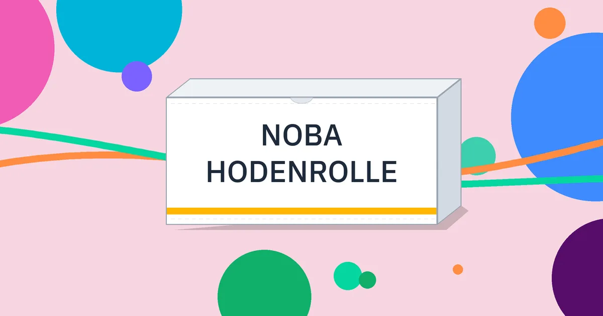 Symbolbild: Packung mit der Aufschrift NOBA HODENROLLE (PZN 04018451) – Verfügbarkeit und Bezug in Apotheken in Frankfurt am Main