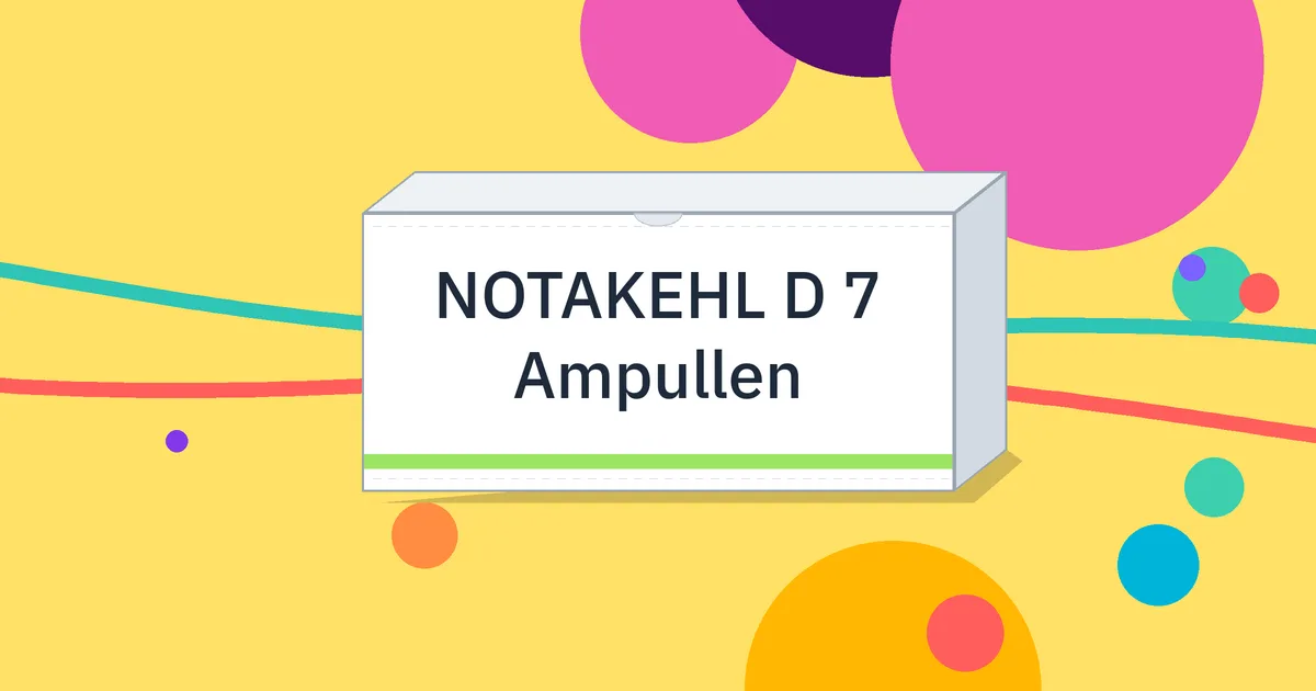 Symbolbild: Packung mit der Aufschrift NOTAKEHL D 7 Ampullen (PZN 03207026) – Verfügbarkeit und Bezug in Apotheken in Frankfurt am Main